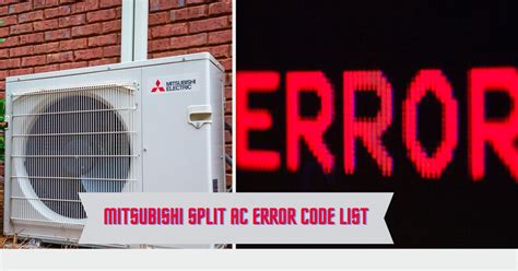 mitsubishi split ac error code list for easy troubleshooting smart ac fix