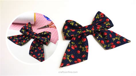 Diy Fabric Bow Beginner Sewing Tutorial Craftsonfire