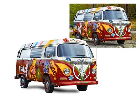 Vw Peace And Love Van Render On Behance