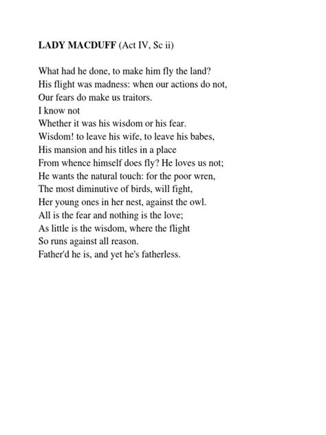 Lady Macduff Monologue Pdf