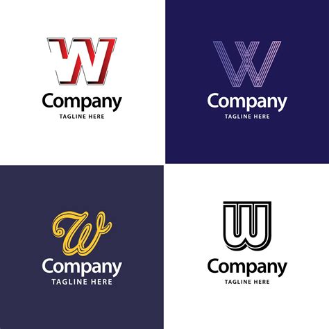 Letter W Big Logo Pack Design Creative Modern Logos Design For Your Business 16147908 Vector Art