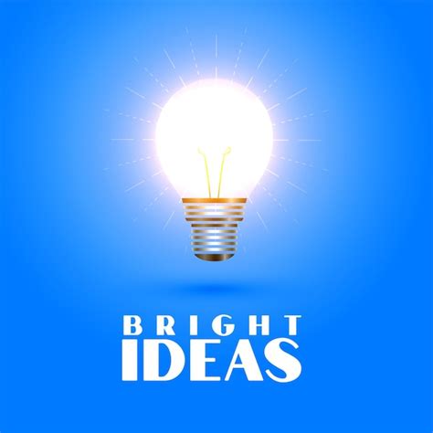 Free Vector Glowing Light Bulb Represent Technology Idea Concept