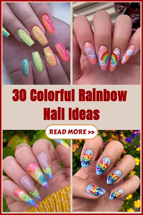 30 Colorful Rainbow Nail Ideas In 2024 Rainbow Nails Rainbow Nails Design Rainbow Nail Art