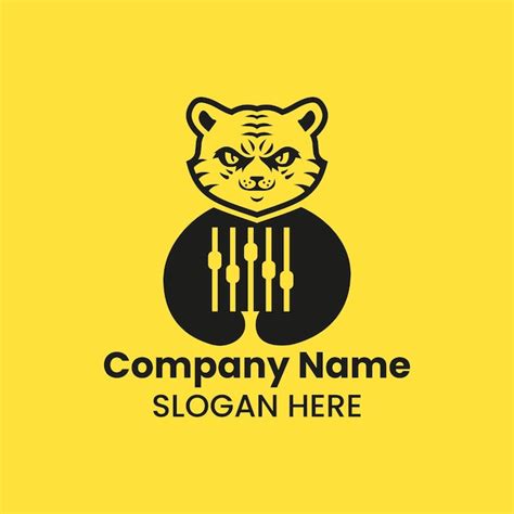 Premium Vector Tiger Equalizer Logo Negative Space Concept Vector