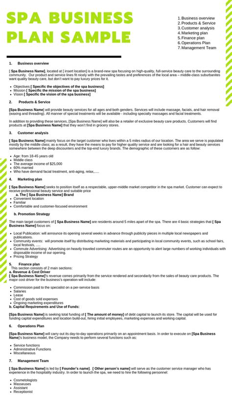 Medical Spa Business Plan Template
