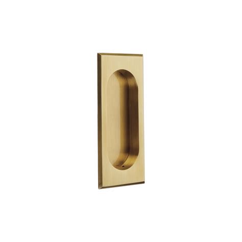 4 Inch Solid Brass Rectangular Flush Pull Antique Hardware Supply