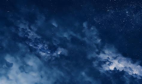Watercolor Style Sparkling Beautiful Background Sky Space Navy Blue