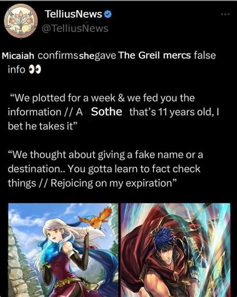 Micaiah Reveals That She Was Feeding Ike And The Greil Mercenaries