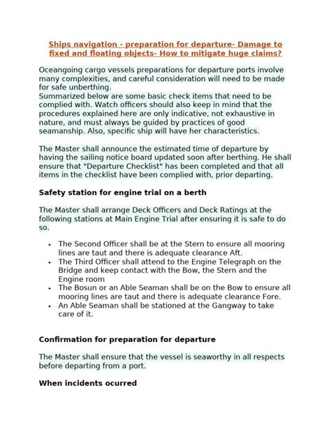 ships navigation departure pdf shipping water transport