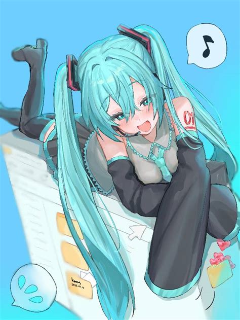 初音未来vocaloidvocaloidmiku Knmsillustration Pixivbox