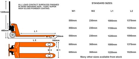 Pallet Truck Dimensions Hand Pallet Truck 2500 3000 And 5000kg Mhe