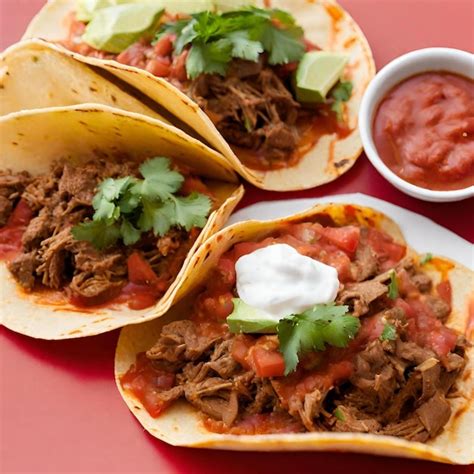 Premium Photo Beef In Tomato Sauce And Salsa