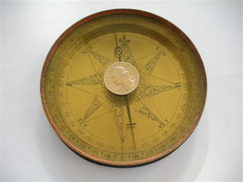Early 1700s British Galleon Compass Nathanael Witham Londini London