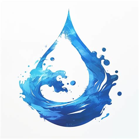 Premium Photo There Is A Blue Water Drop With A Wave Coming Out Of It