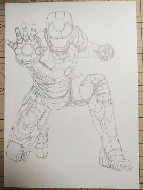 钢铁侠手绘画 钢铁侠手绘 博物迷