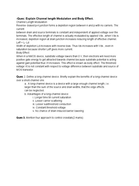 Vlsi Devices Pdf Mosfet Field Effect Transistor
