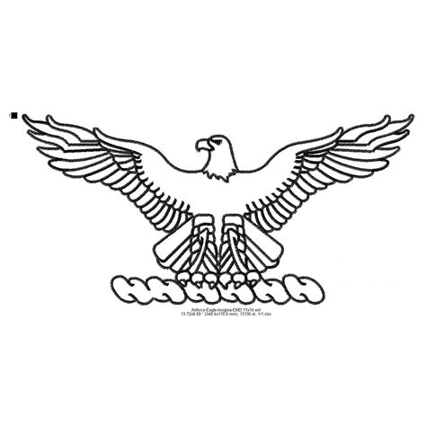 United States Air Force Usaf Eagle Insignia Machine Embroidery Digitiz