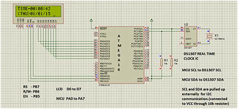 Ds1307 Rtc Interfacing With Avr Microcontroller Interfacing Ds1307 Rtc