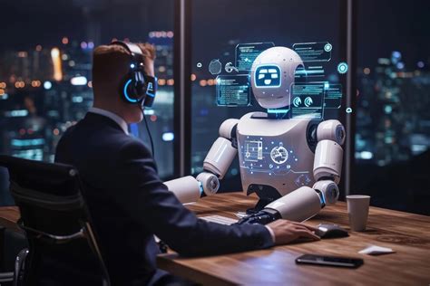 Premium Photo Ai Chat Bot Assists Businessmen With Smart Data For Decision Making