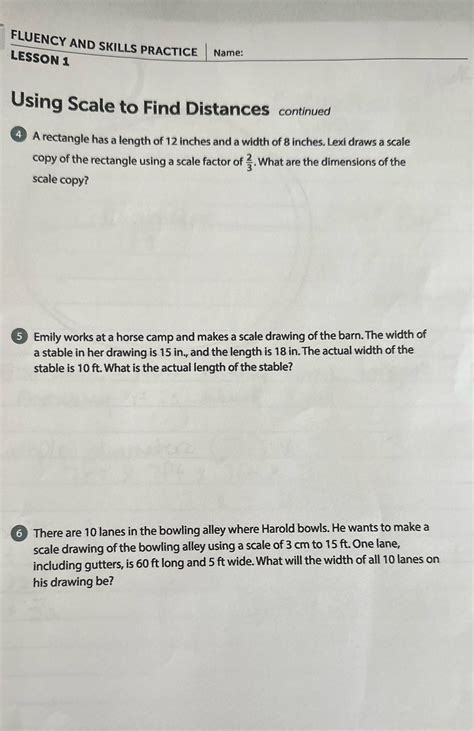 [solved] fluency and skills practice lesson 1 name using scale to find course hero