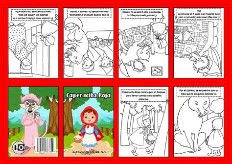 Minilibros De Colorear De Cuentos En Pdf [gratis] Mini Libros Mini Cuentos Infantiles Libros