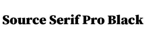 Source Serif Pro Black Font