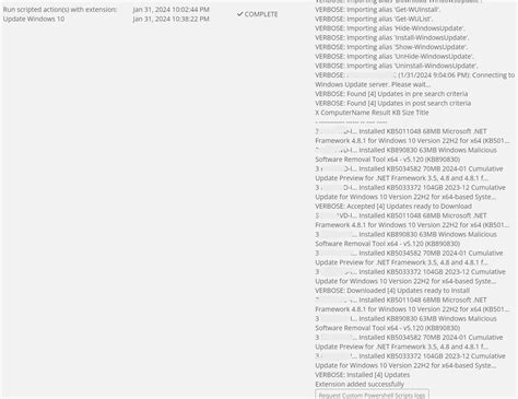 update windows 10 scripted action issues nerdio help center