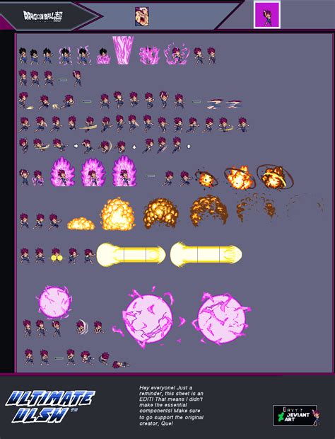 Vegeta Mega Instinto Damaged Sprite Sheet Ulsw By Dryy7 On Deviantart