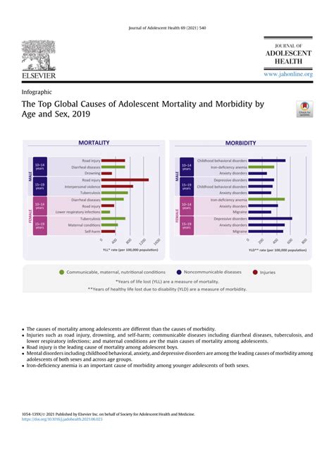 Pdf The Top Global Causes Of Adolescent Mortality And Morbidity By Age And Sex 2019