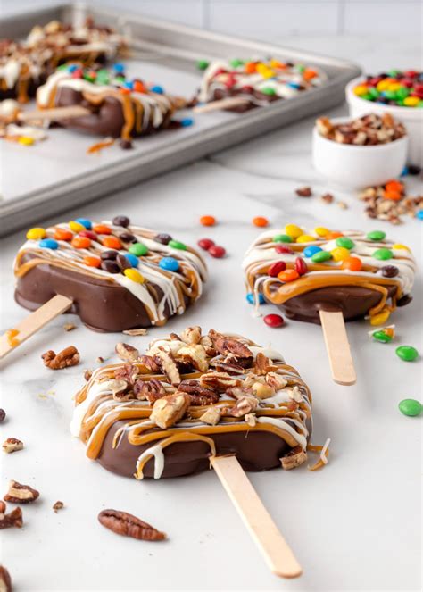 Caramel Apple Slices Chocolate Covered Striped Spatula
