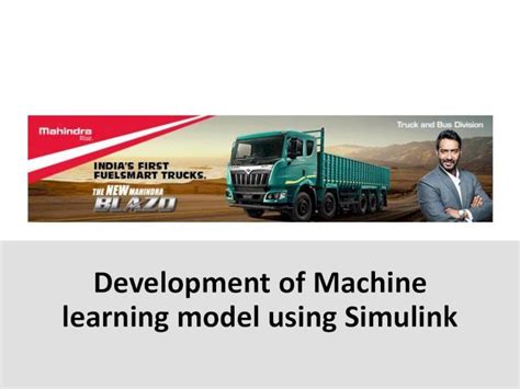 Pdf Development Of Machine Learning Model Using Simulinkthe