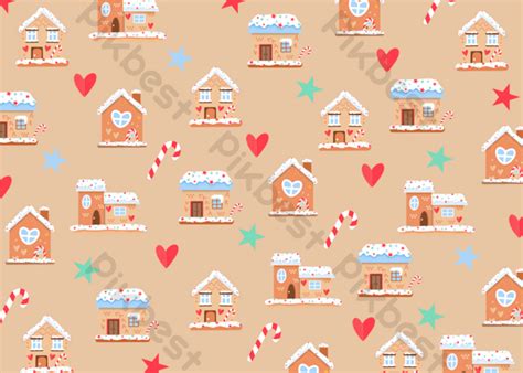 Candy Canes House Christmas Tile Background Psd Free Download Pikbest