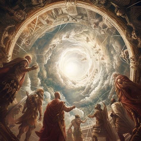 Pantheon Of Gods Looking Down On Their Relm The Gods
