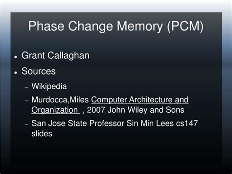 PPT Phase Change Memory PCM PowerPoint Presentation Free Download ID 4741546