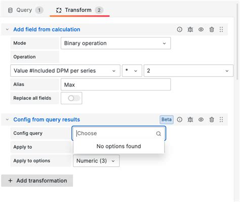 Config From Query Results With Prom Datasource Cannot Configure Two Fields · Issue 61263