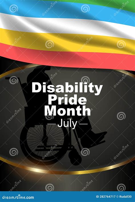 Disability Pride Month July Vector Banner Poster