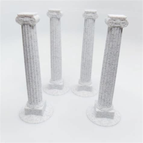 Ionic Pillars Set Of 4 Miniatures Dungeons And Dragons Dandd Dnd