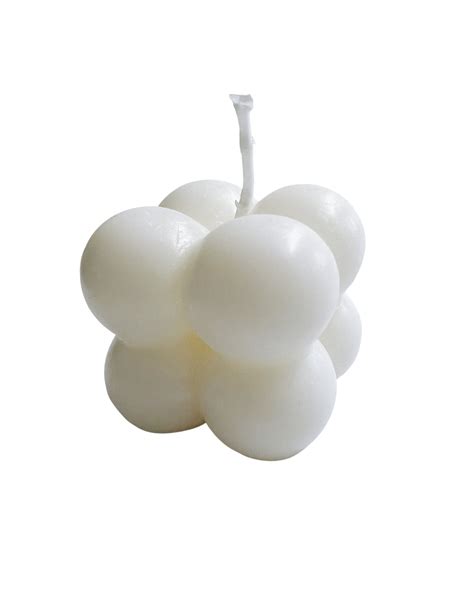Mini Bubble Candle In White The Design Bar Co