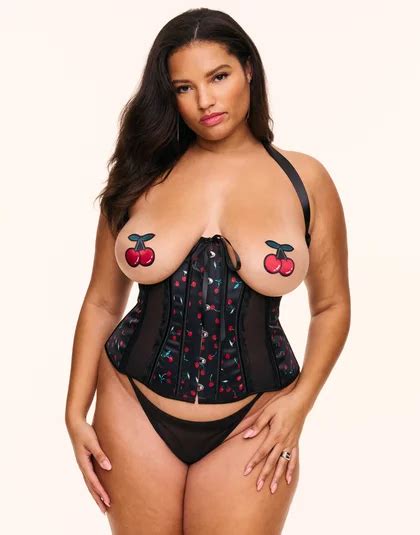 Amadine Novelty Black Cupless Underbust Corset Xs Xl Adore Me