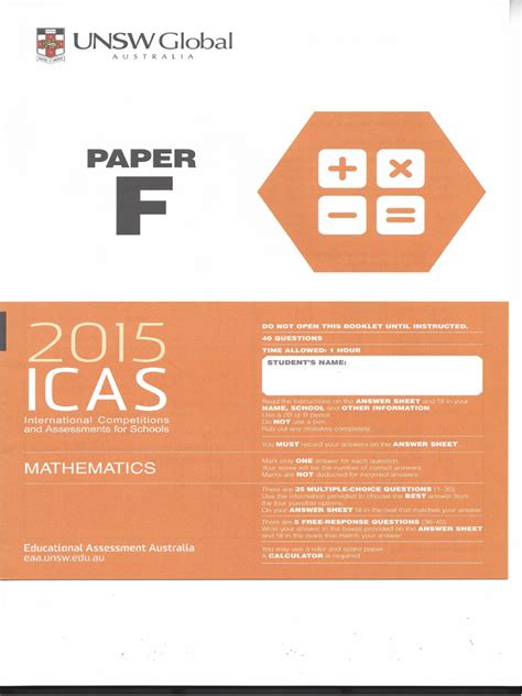 Icas Maths F 2015 Pdf