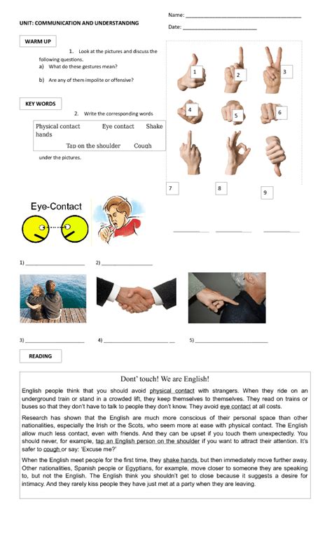 Cultural Differences Reading Comprehension