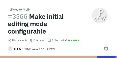 make initial editing mode configurable by p e w · pull request 3366