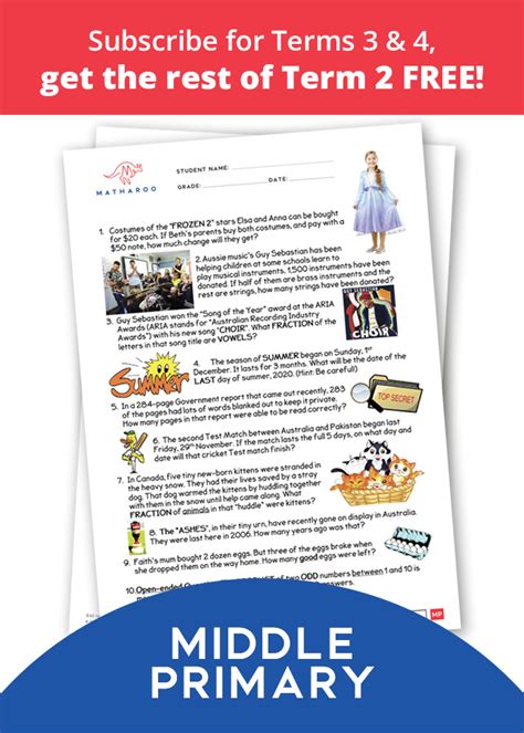 Teacher Subscription Maths Middle Primary Terms 3 And 4 For 2025 With