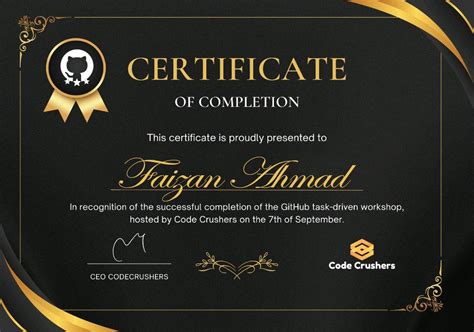 Github Certification Codecrush Opensource Devlife Faizan Ramzan