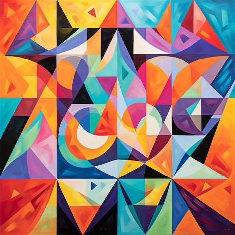 Premium Photo Illusive Geometry Abstract Geometric Art