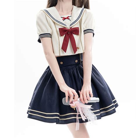 Bowknot Navy Sailor Set Se22843