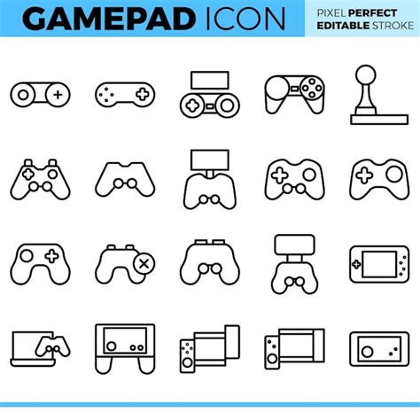 Premium Vector Vector Gamepad Icon Set