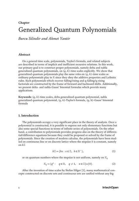 Pdf Generalized Quantum Polynomials