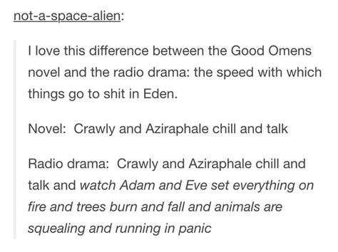 Good Omens Book Vs Radio Drama Good Omens Book Book Fandoms
