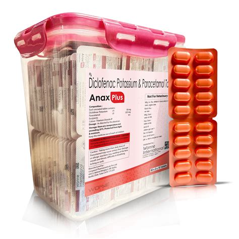 Diclofenac Potassium And Paracetamol Tablets Anax Plus Tablets